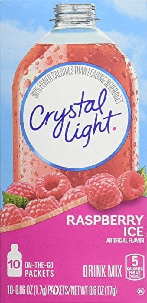 Crystal Light Raspberry Ice Sugar Free Drink Mix Singles (Pack of 12 ...