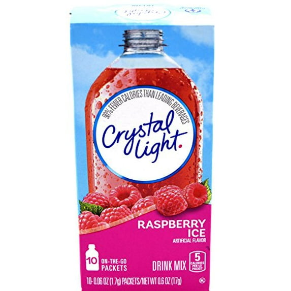 Crystal Light Raspberry Ice Sugar Free Drink Mix Singles (Pack of 6 ...