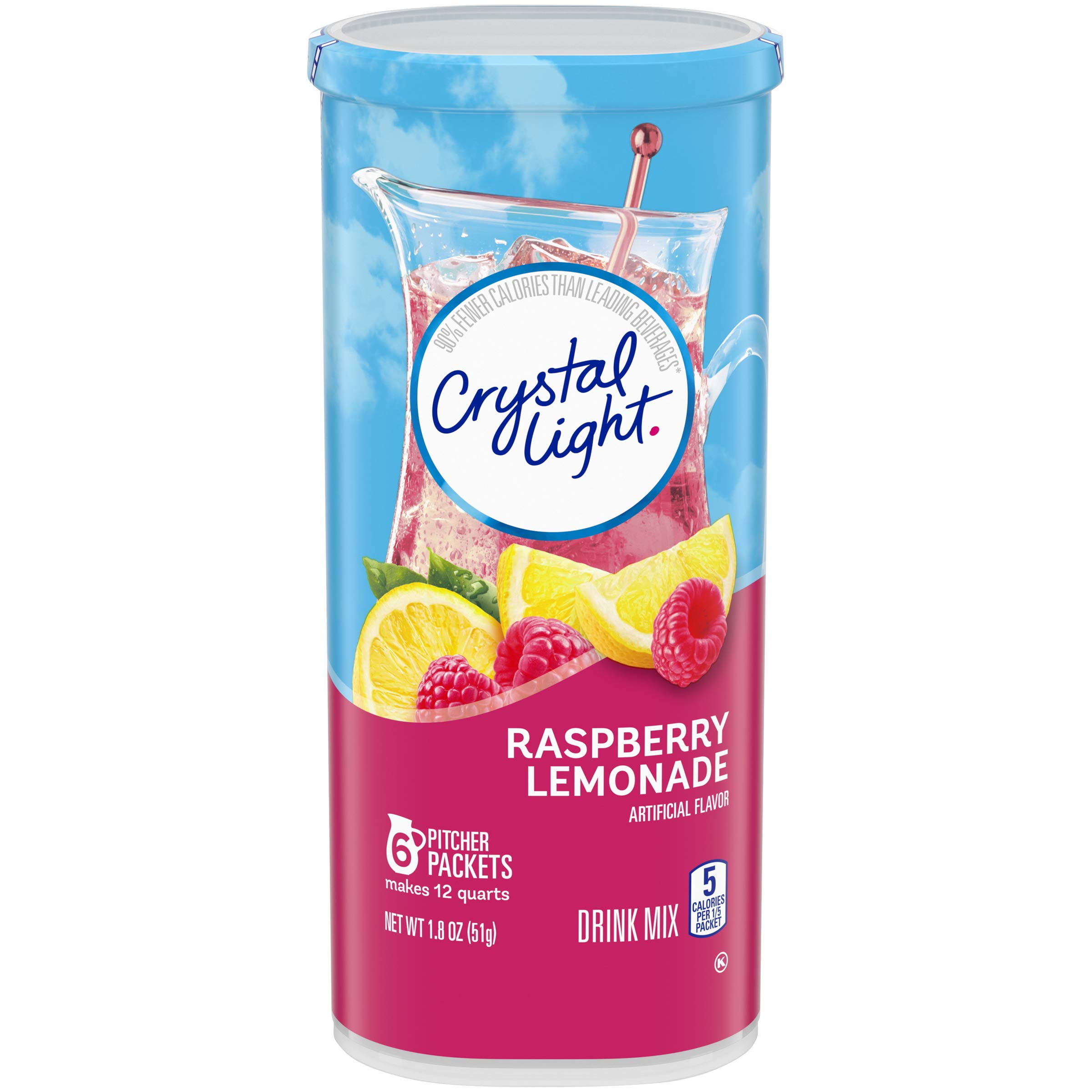Crystal Light Raspberry Lemonade Drink Mix (16 Pitcher Packets, 4 ...