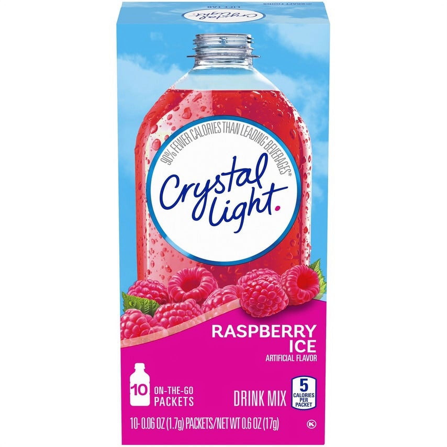 Crystal Light Refreshing Sugar Free Raspberry Ice Powdered Drink Mix ...