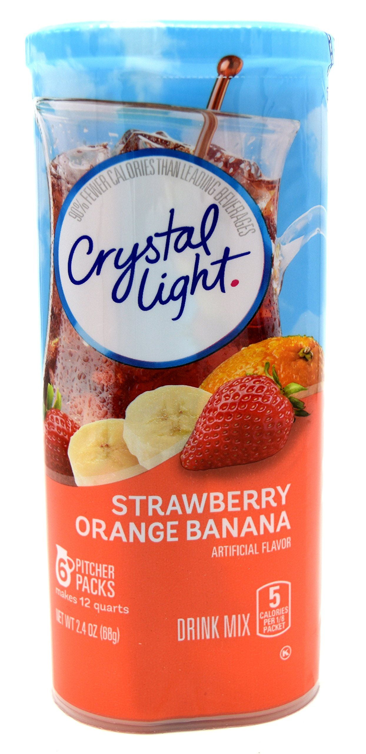 Crystal Light Strawberry Orange Banana Drink Mix, 12-Quart 2.4-Ounce ...