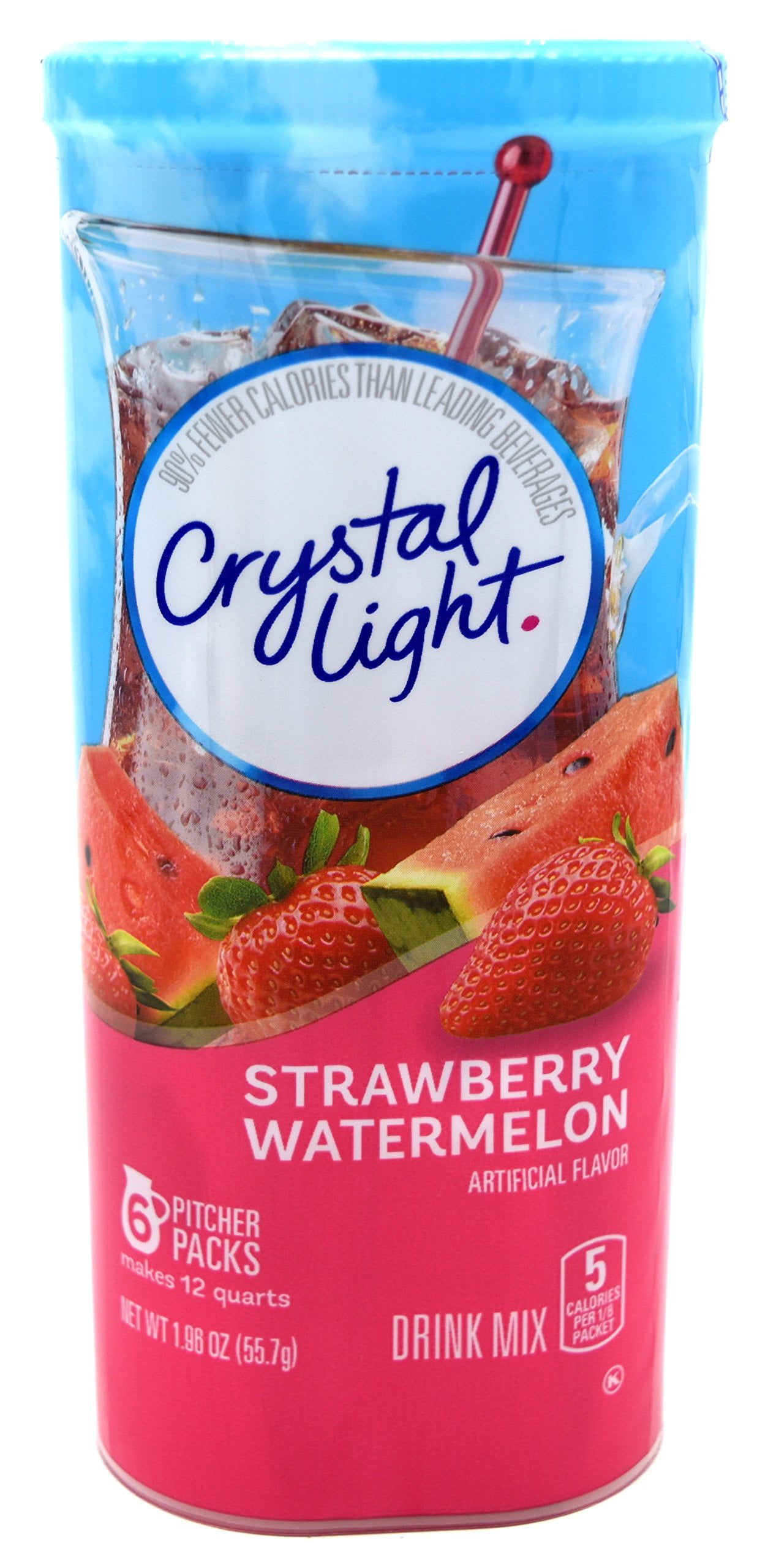 Crystal Light Strawberry Watermelon Drink Mix 6ct 1.96 Ounce (5 Pack ...