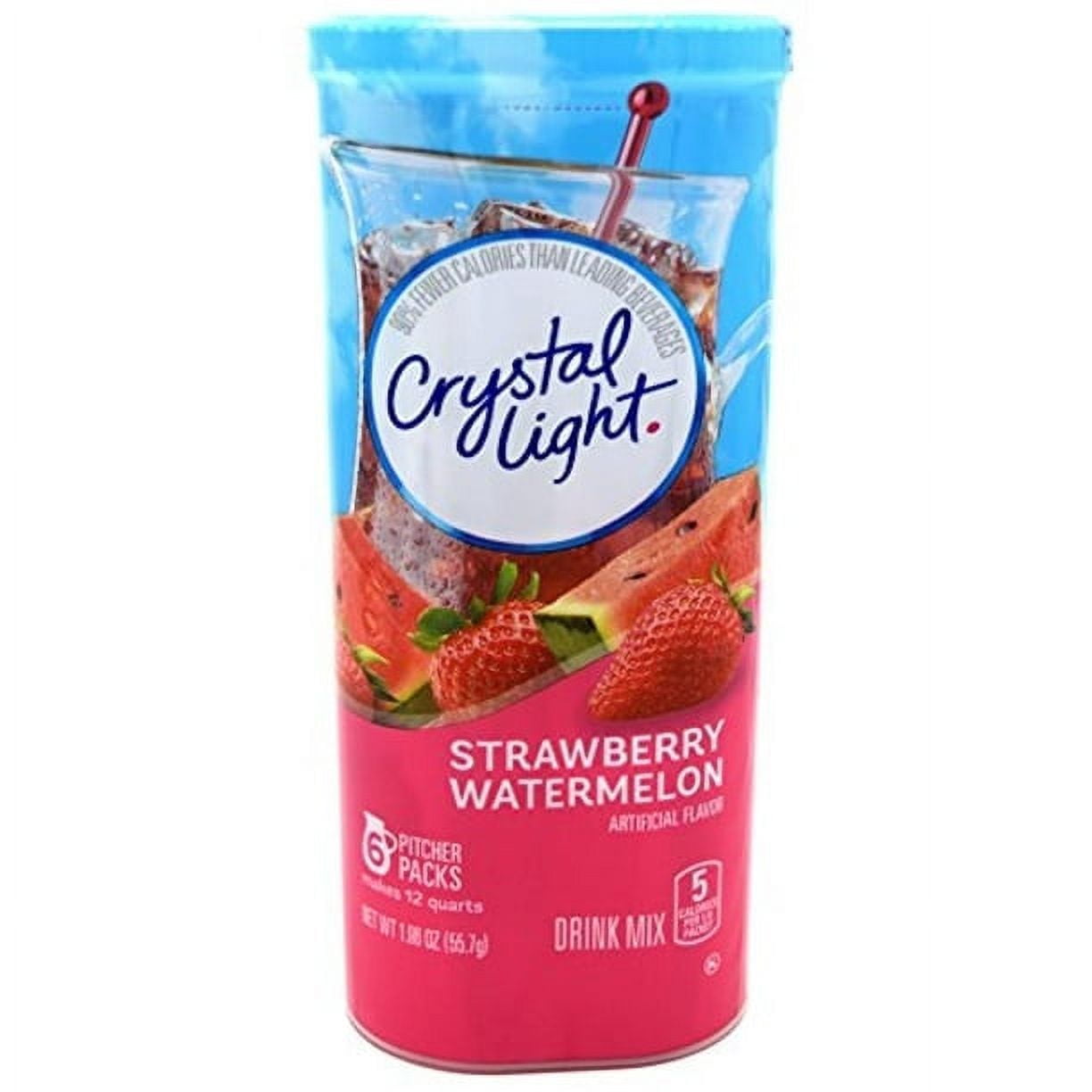 Crystal Light Strawberry Watermelon Drink Mix, 12-Quart Canister (Pack ...