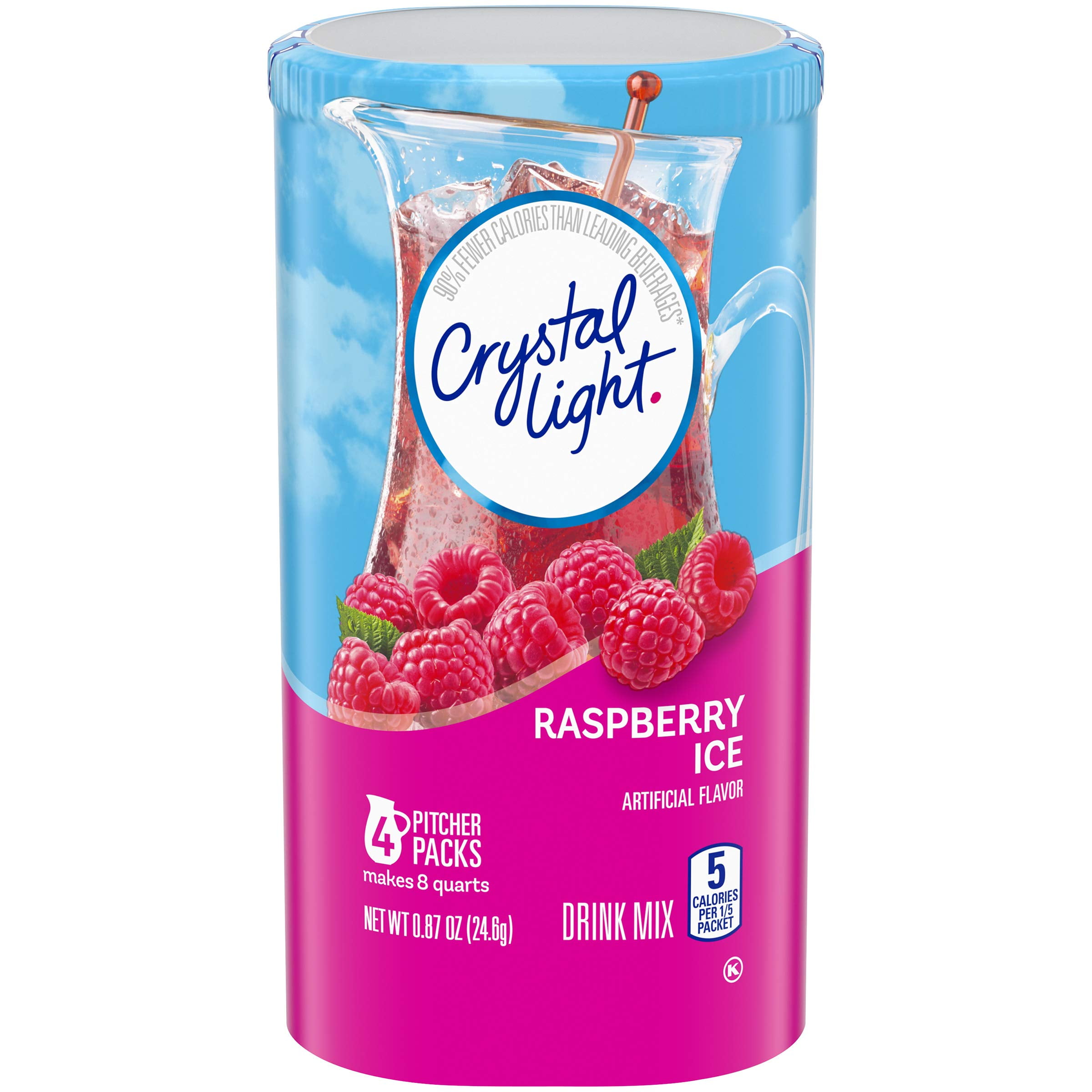 Crystal Light Sugar-Free Raspberry Ice Drink Mix (4 Pitcher Packets ...