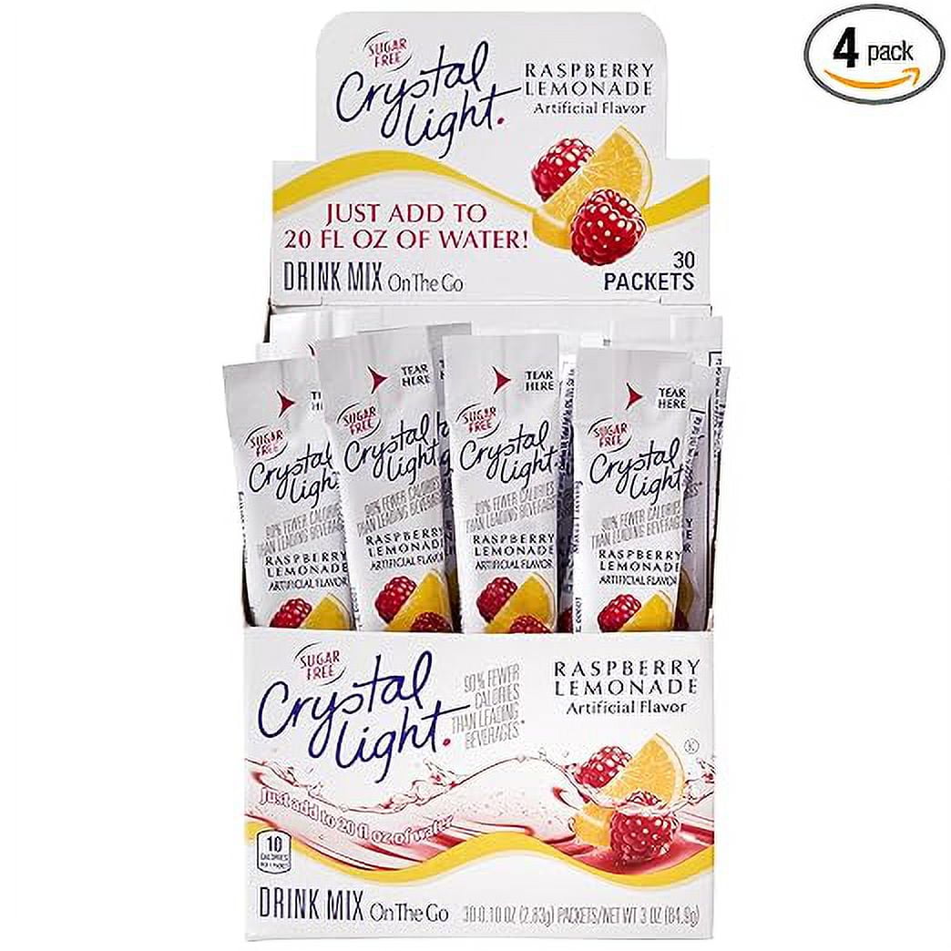 Crystal Light Sugar-Free Raspberry Lemonade On-The-Go Powdered Drink ...