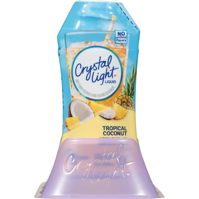 Crystal Light Liquid Tropical Coconut Water Drops Beverage, Naturally ...