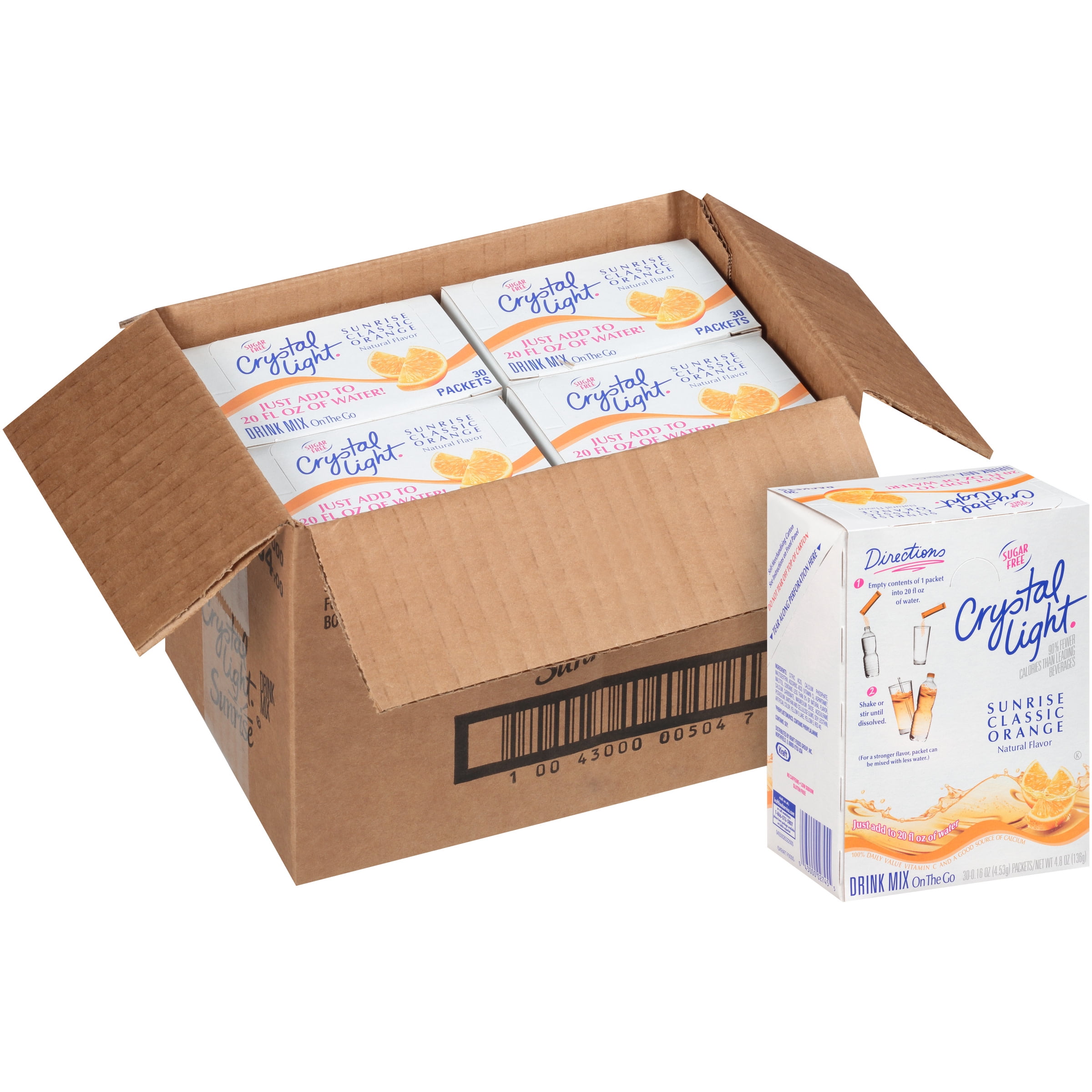 Crystal Light Sunrise Orange Powdered Drink Mix, 120ct On-the-Go ...