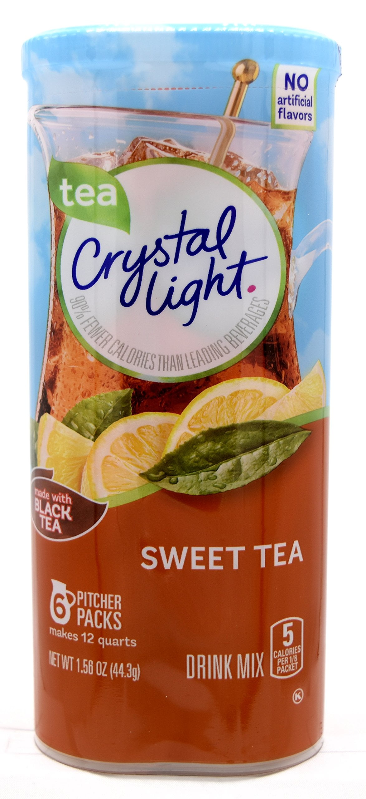 Crystal Light Sweet Tea Drink Mix, 12-Quart 1.56-Ounce Canister (Pack ...