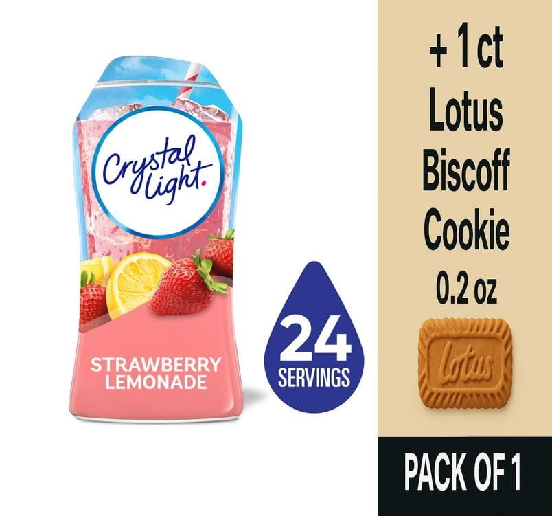 Crystal Light Zero Sugar Strawberry Lemonade Water Enhancer Bottle 1.62 ...