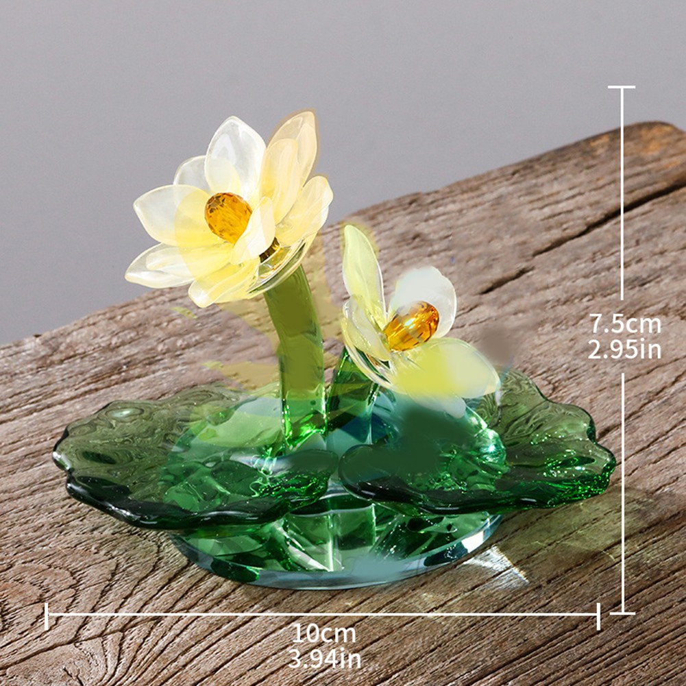 Crystal Lotus Ornament Decorative Rosette For Living Room Home Office ...