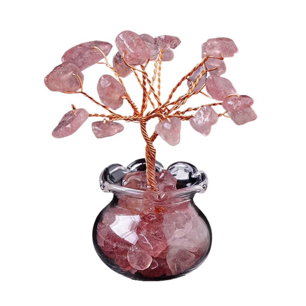Crystal Lucky Tree Figurine for Office Desk Enhances Success - Walmart.com