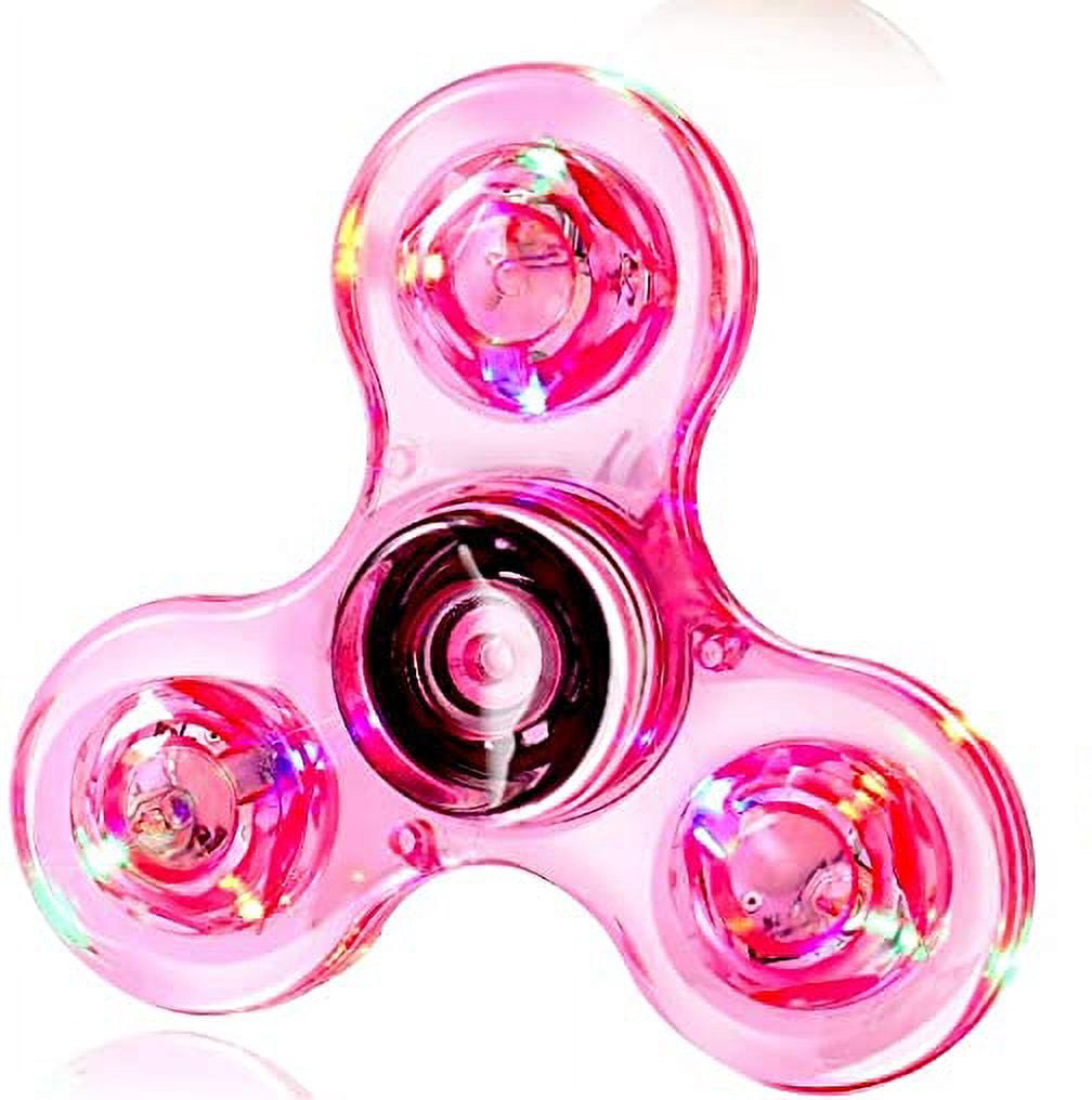 Crystal Luminous LED light Fidget Spinner Hand Top Spinners Glow in ...