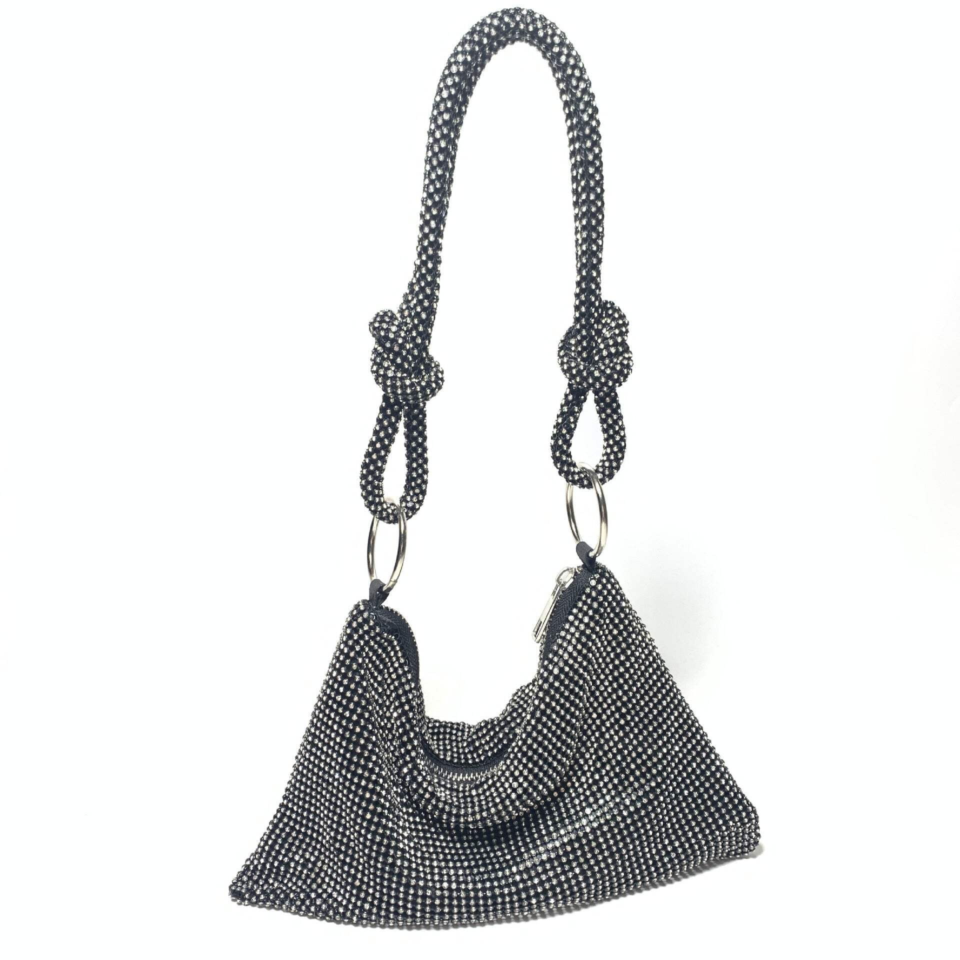 Crystal Mesh Bag In Black - Walmart.com