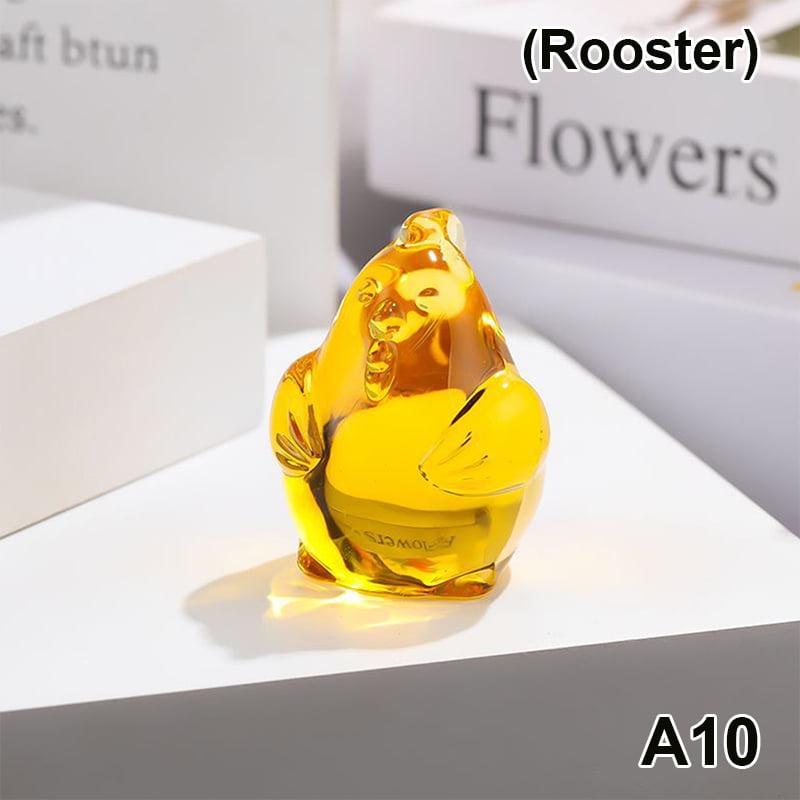 Crystal Mini Twelve Zodiac Ornaments Cute Little Animal Model Mouse Ox ...