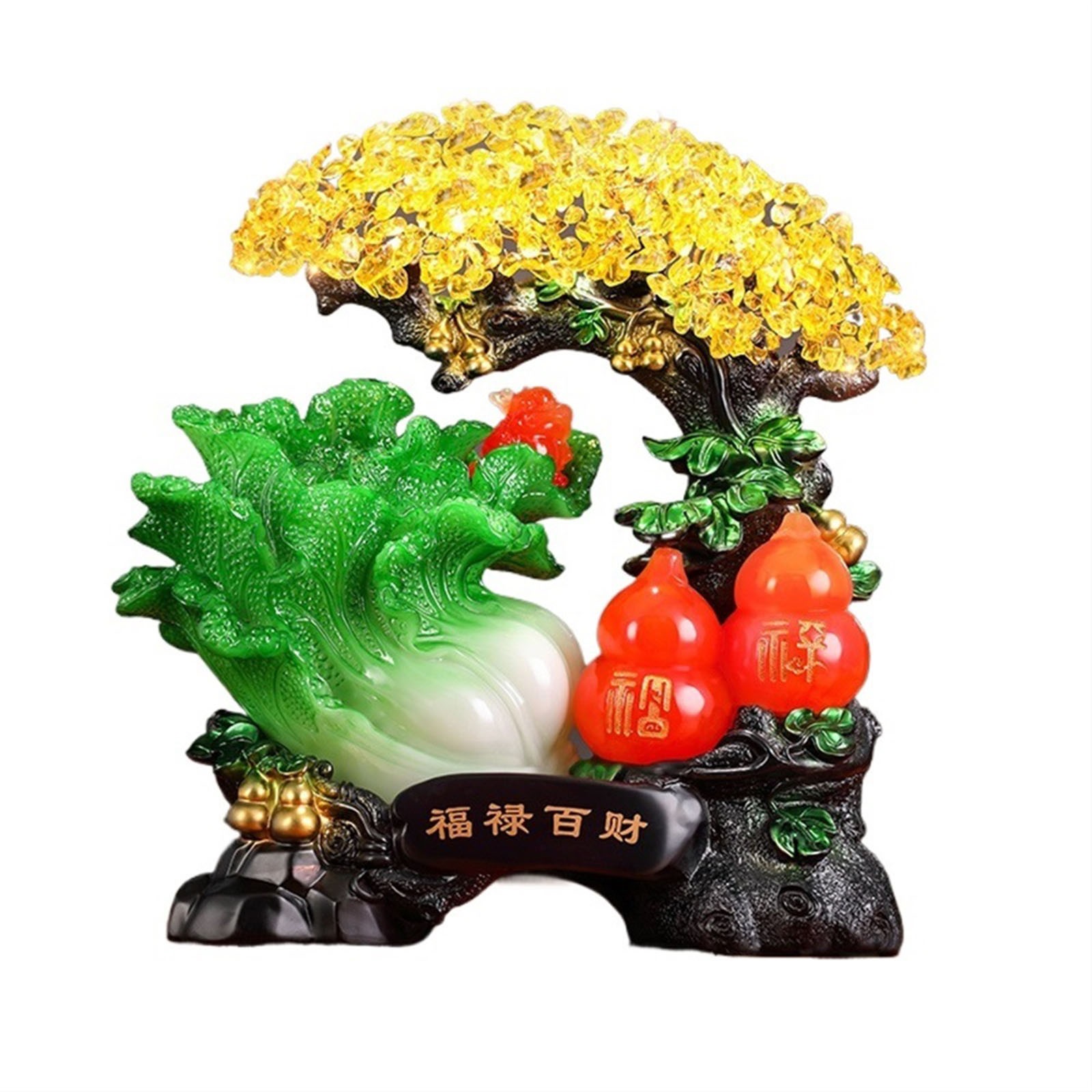 Crystal Money Tree Gem Tree Feng Shui Statues for Wealth Home Office ...