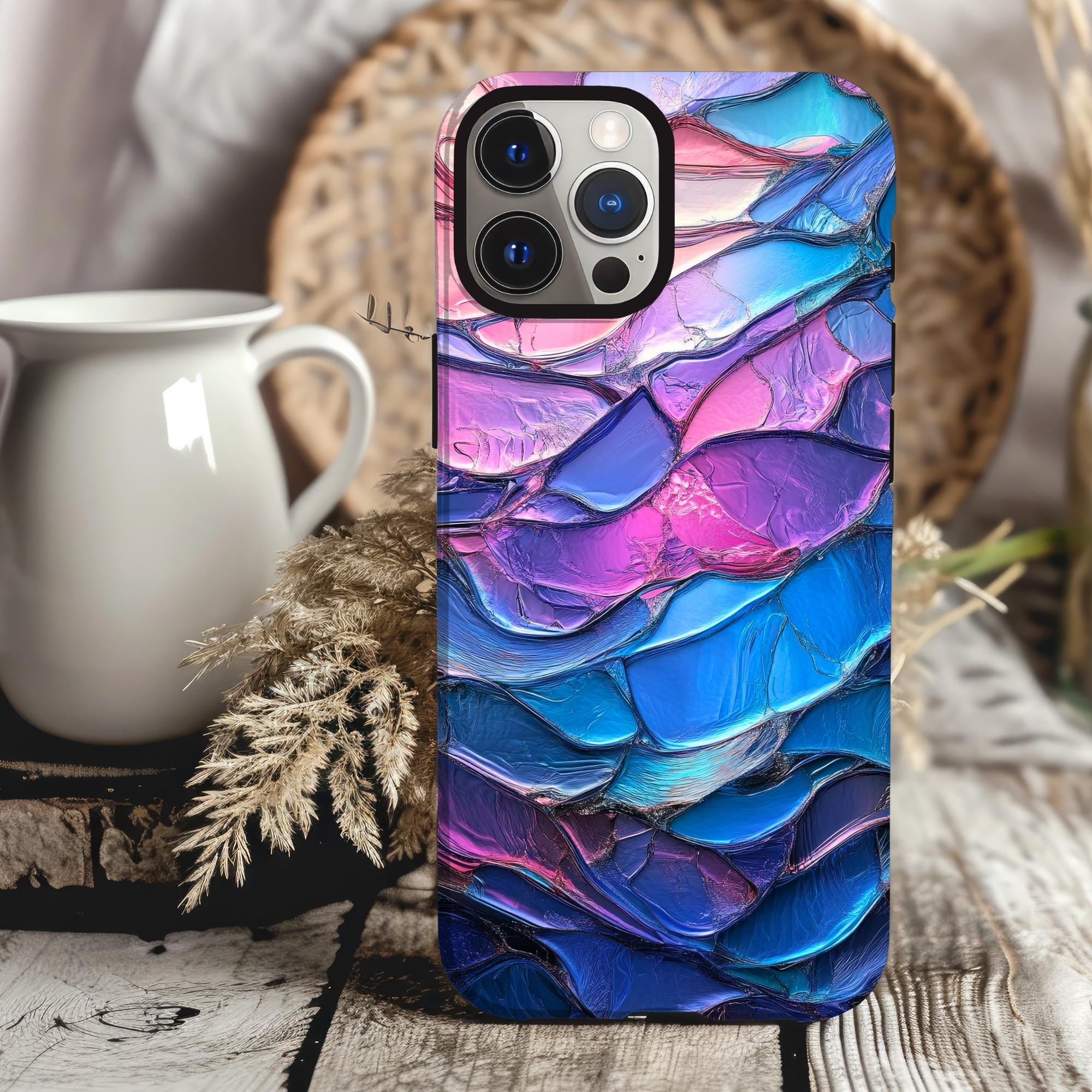 Crystal Mosaic Case With Iridescent Holographic Shine Pattern for ...