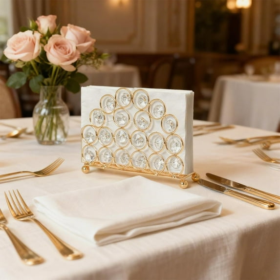 Crystal Napkin Holders,Napkin Storage Box Mail Letter Card Holder for ...