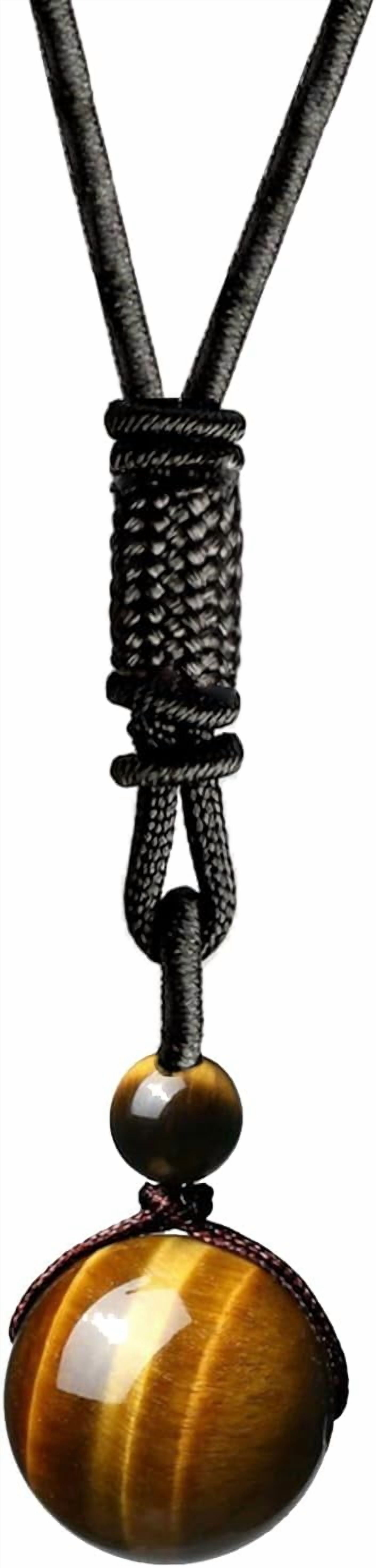 Crystal Necklaces for Women Men, Tigers Eye Amethyst Obsidian Pendant ...