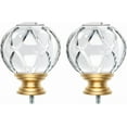 Crystal Netted Texture Replacement Finials for 1 or 7/8 Inch Curtain ...