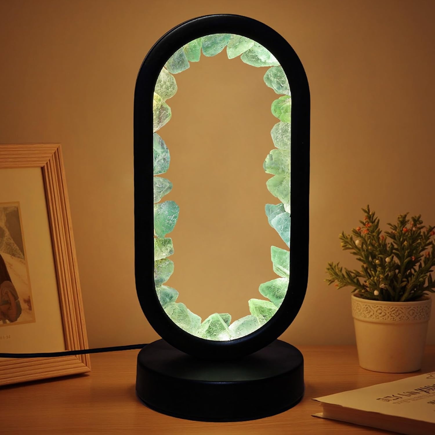 Crystal Night Light,3 Colors Ambient Lighting USB Dimming Healing ...