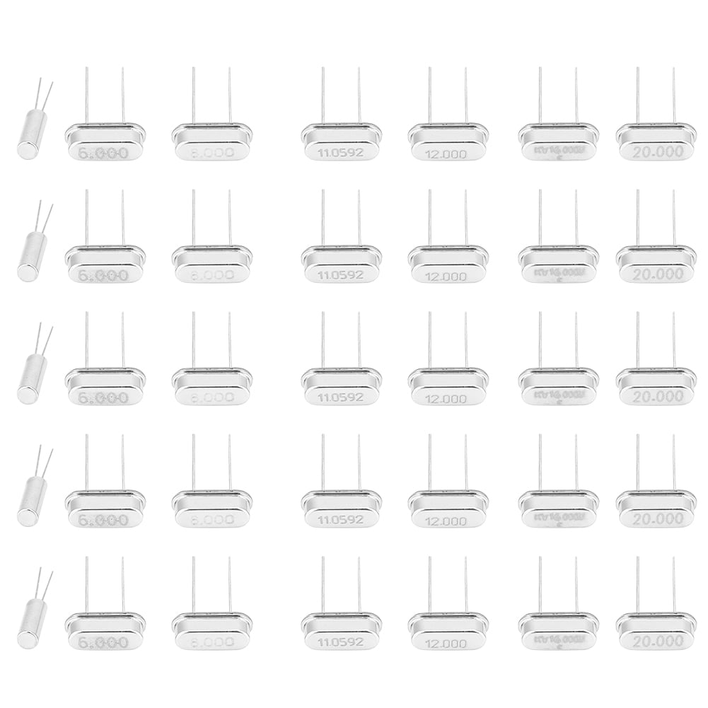 Crystal Oscillator Kit 32.768KHz to 20MHz, Multi-Frequency Value Pack, DIY Electronics, 6M 8M 11 ...