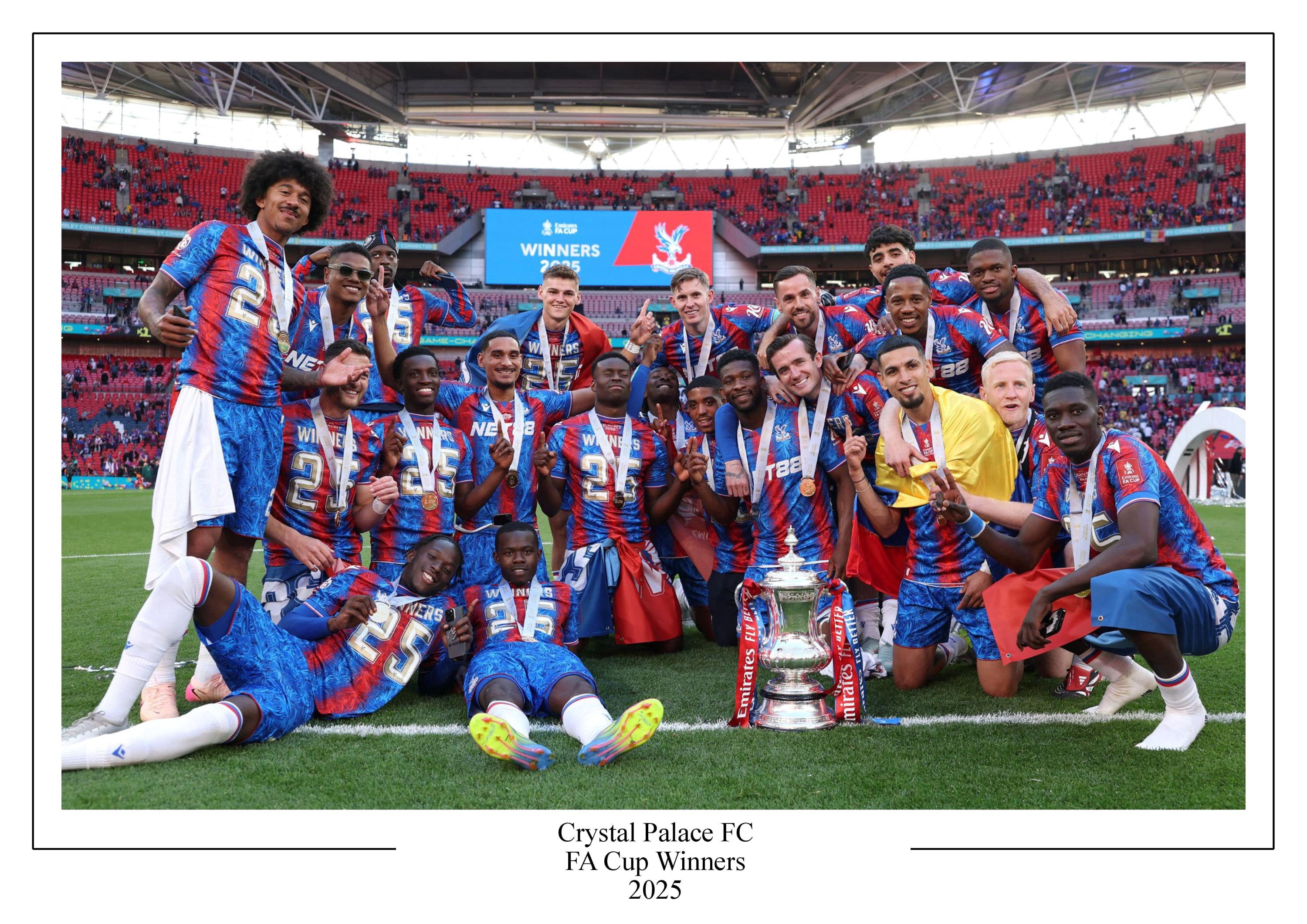 Crystal_Palace FC FA Cup 2025 Winners Poster Print, Football Fan Art ...