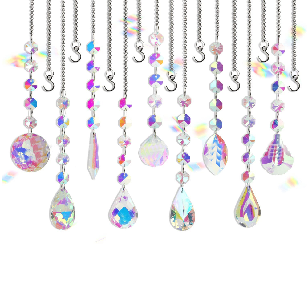 Crystal Pendant Rainbow Maker, Hanging Crystals for Indoor Outdoor ...