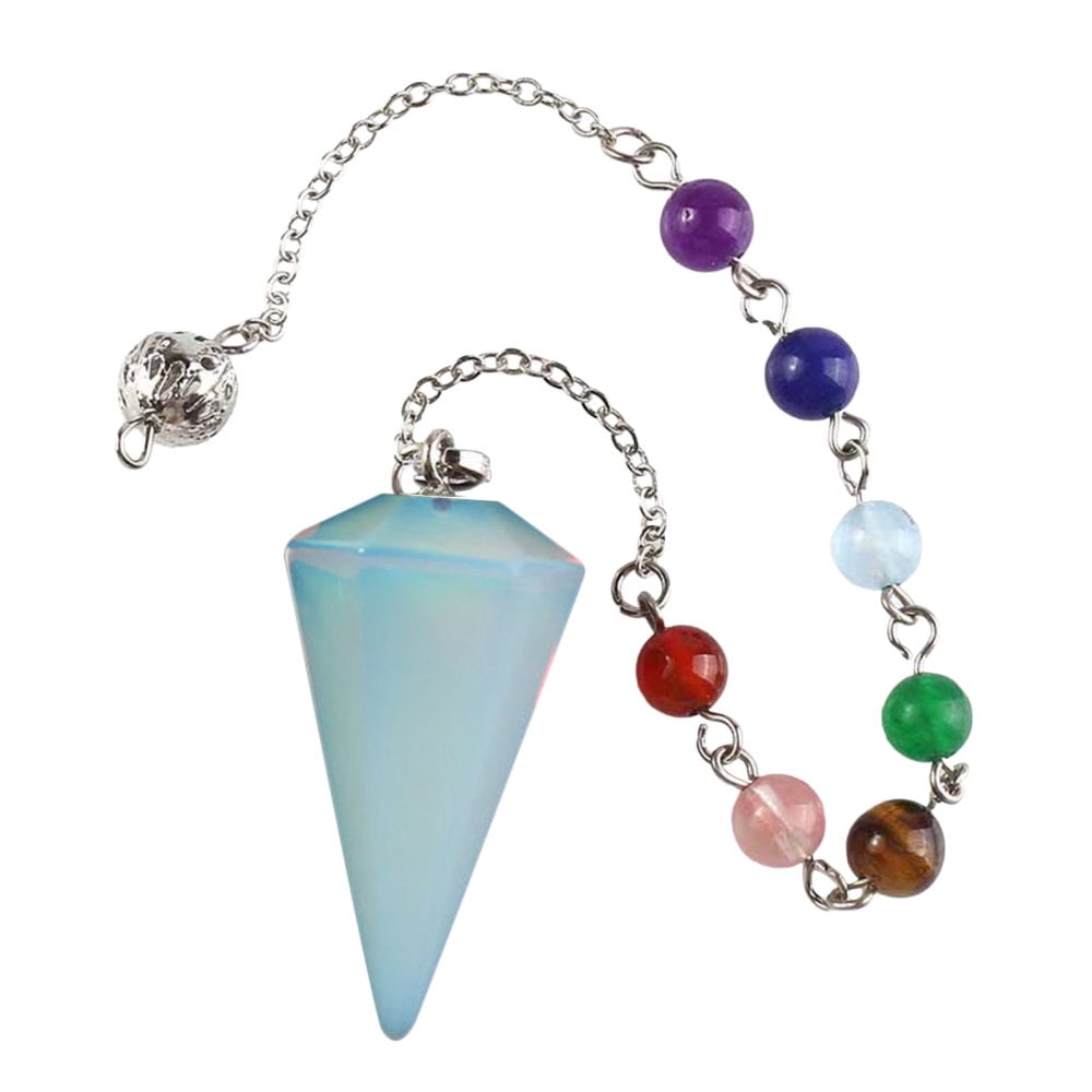 Crystal Pendulums Chakra Pendant | Hexagonal Pointed Reiki Chakra Pendant Pendulum | Dowsing ...