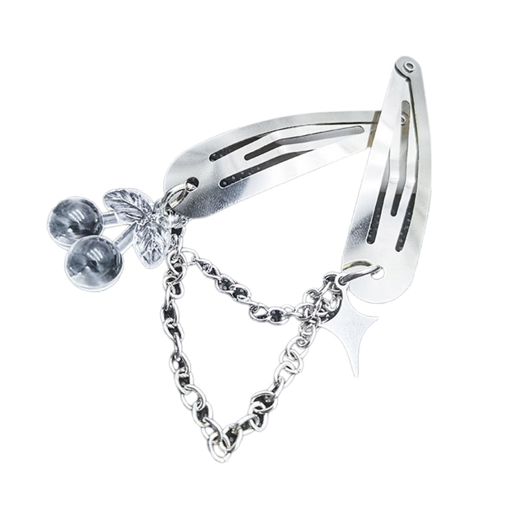 Crystal Pin Sweet Cool Exaggerated Chain Hair Clip Women Fashion Hair ...