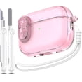Crystal Pink Shockproof AirPods Pro 2nd Gen Case with Secure Lock ...