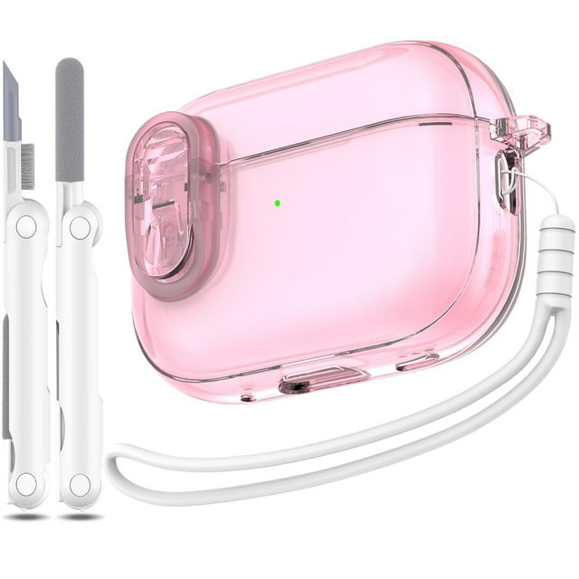 Crystal Pink Shockproof AirPods Pro 2nd Gen Case with Secure Lock ...