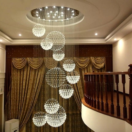 Crystal Planets Chandelier Modern Glass Sphere Ceiling Light with GU10 ...