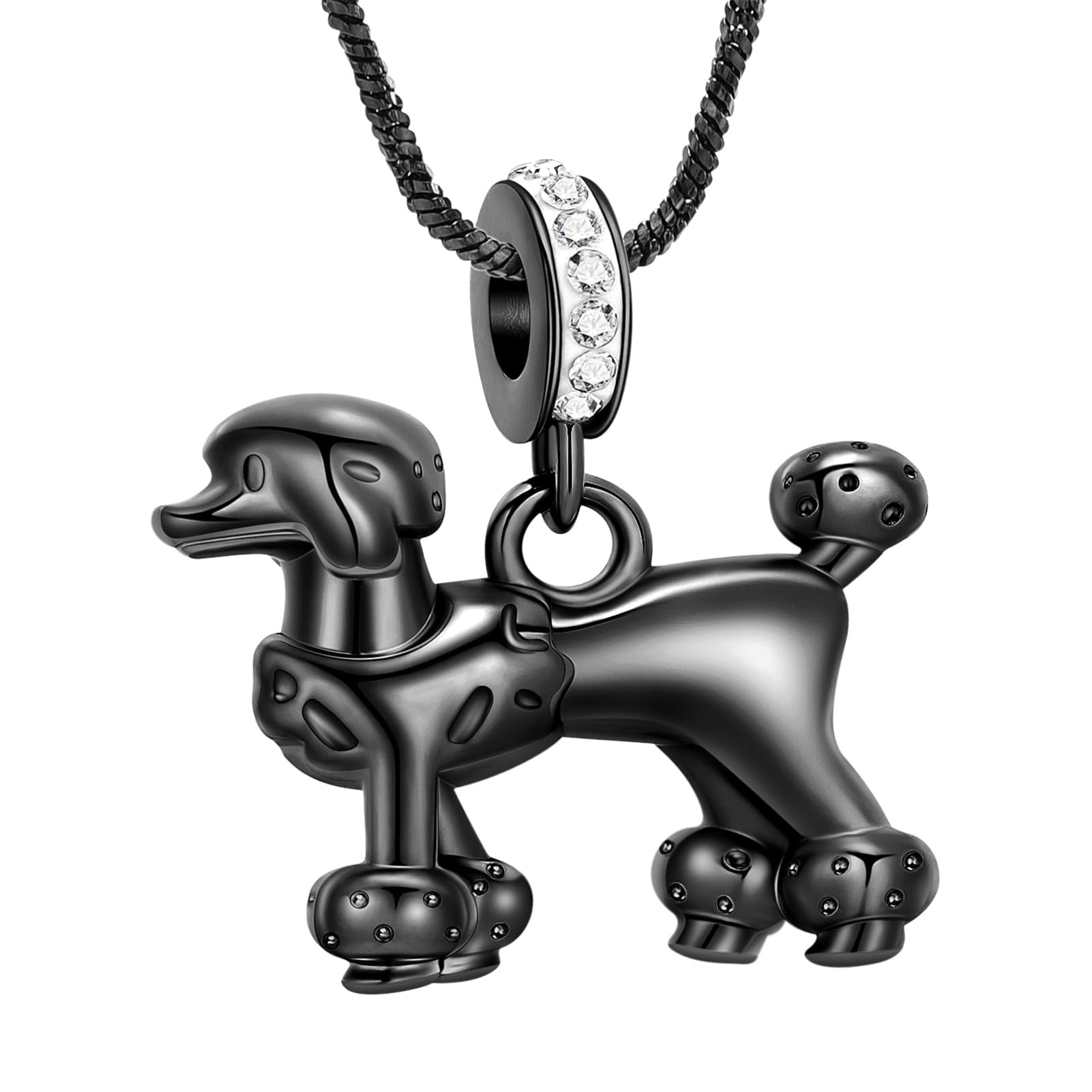Crystal Poodle Urn Necklace for Ashes Dog Urn Pendant for Women Dog ...