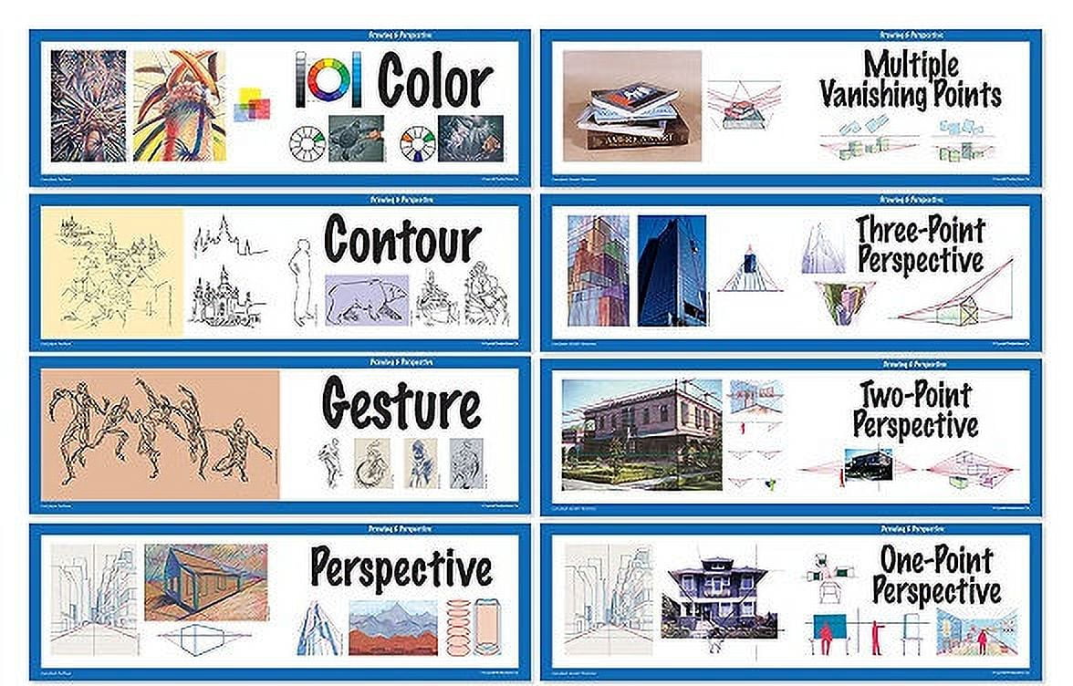 Crystal Productions CP1830 Art Display Cards-Drawing & Perspective Set ...