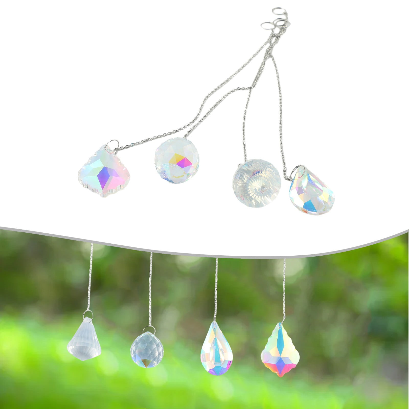 Crystal Pull Chain Ceiling Fan On - Off Switch Rainbow Shiny 20 Inches ...