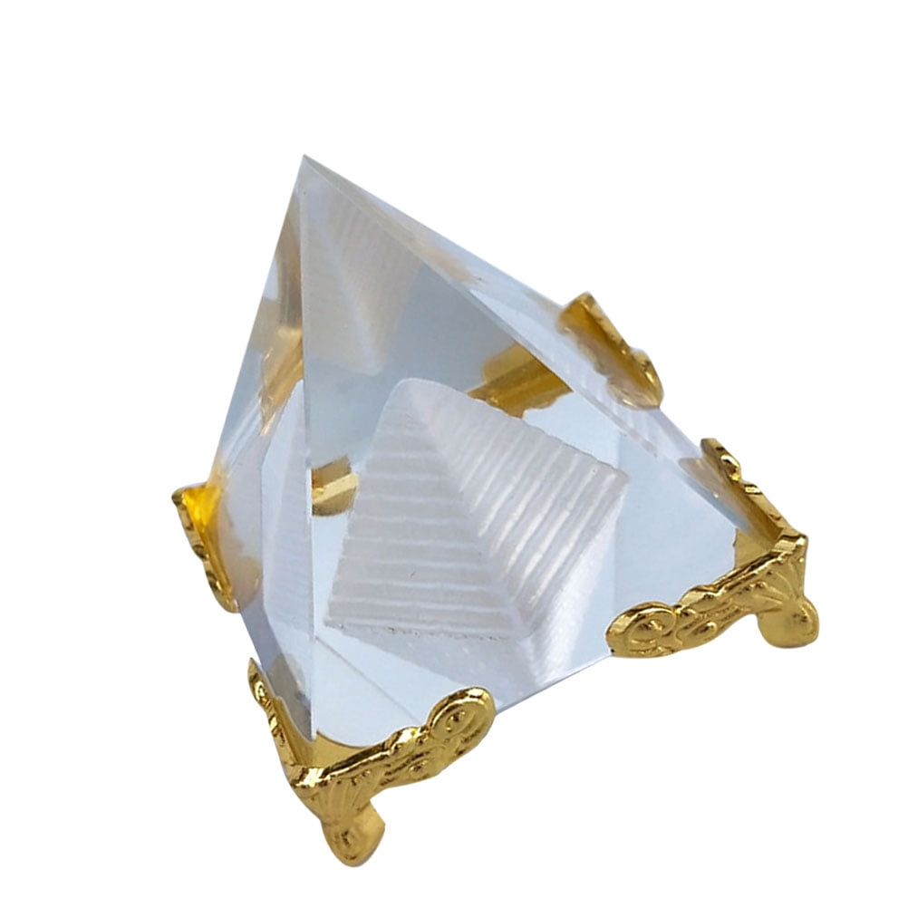 Crystal Pyramid Gold Decor Pyramid Model Egyptian Style Decor Pyramid ...