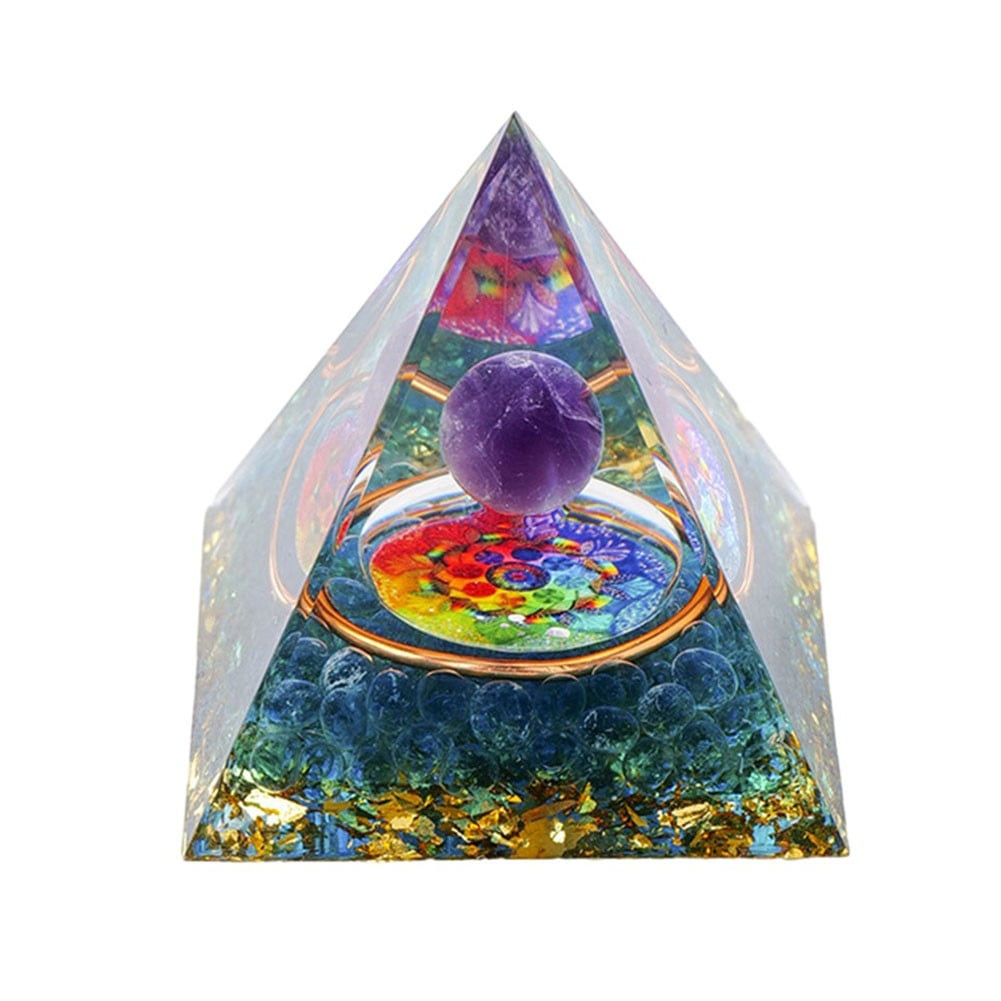 Crystal Pyramid Prism Paperweight Positive Energy Ornaments Glass Is ...