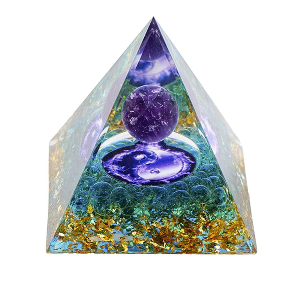 Crystal Pyramid Prism Paperweight Positive Energy Ornaments Glass Is ...