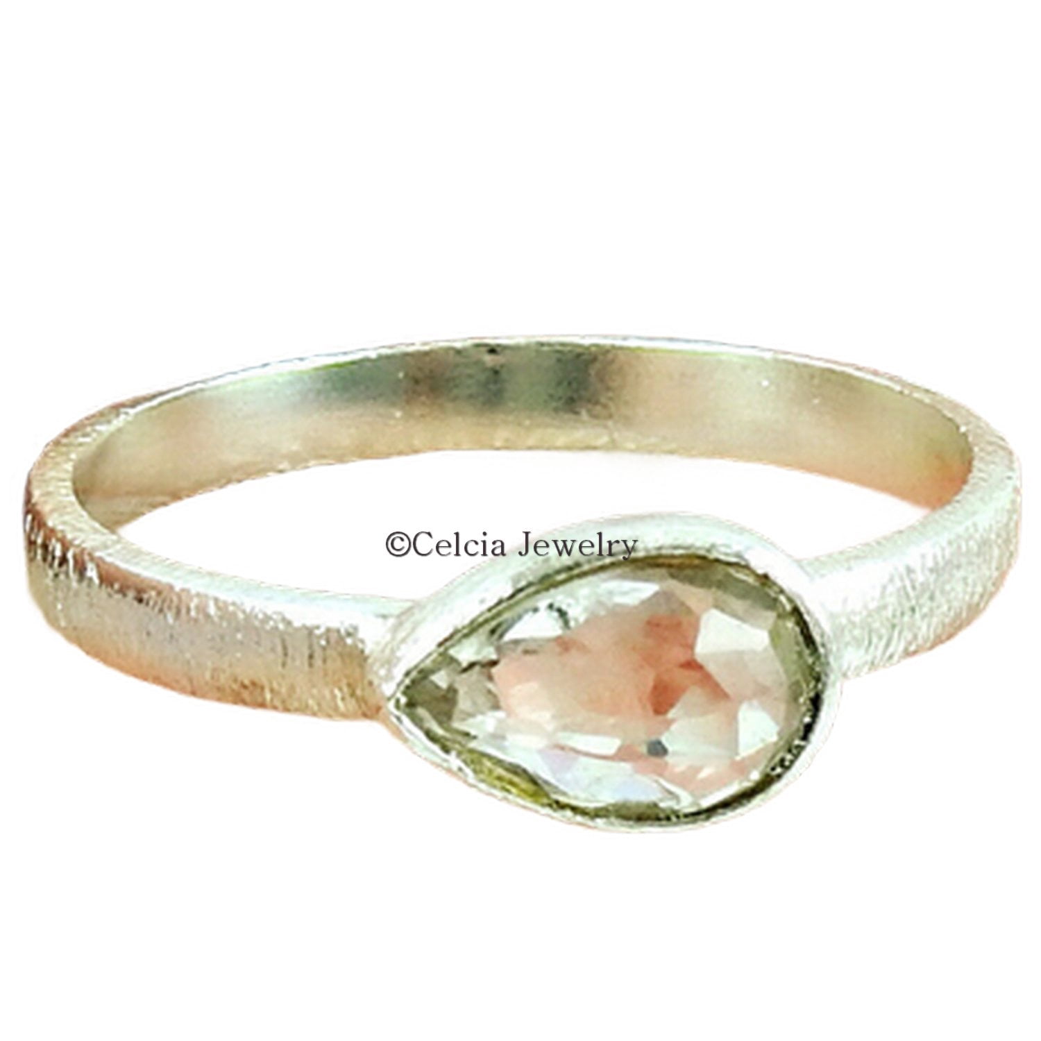 Crystal Quartz Natural Gemstone Ring, Proposal Ring, Promise Ring ...