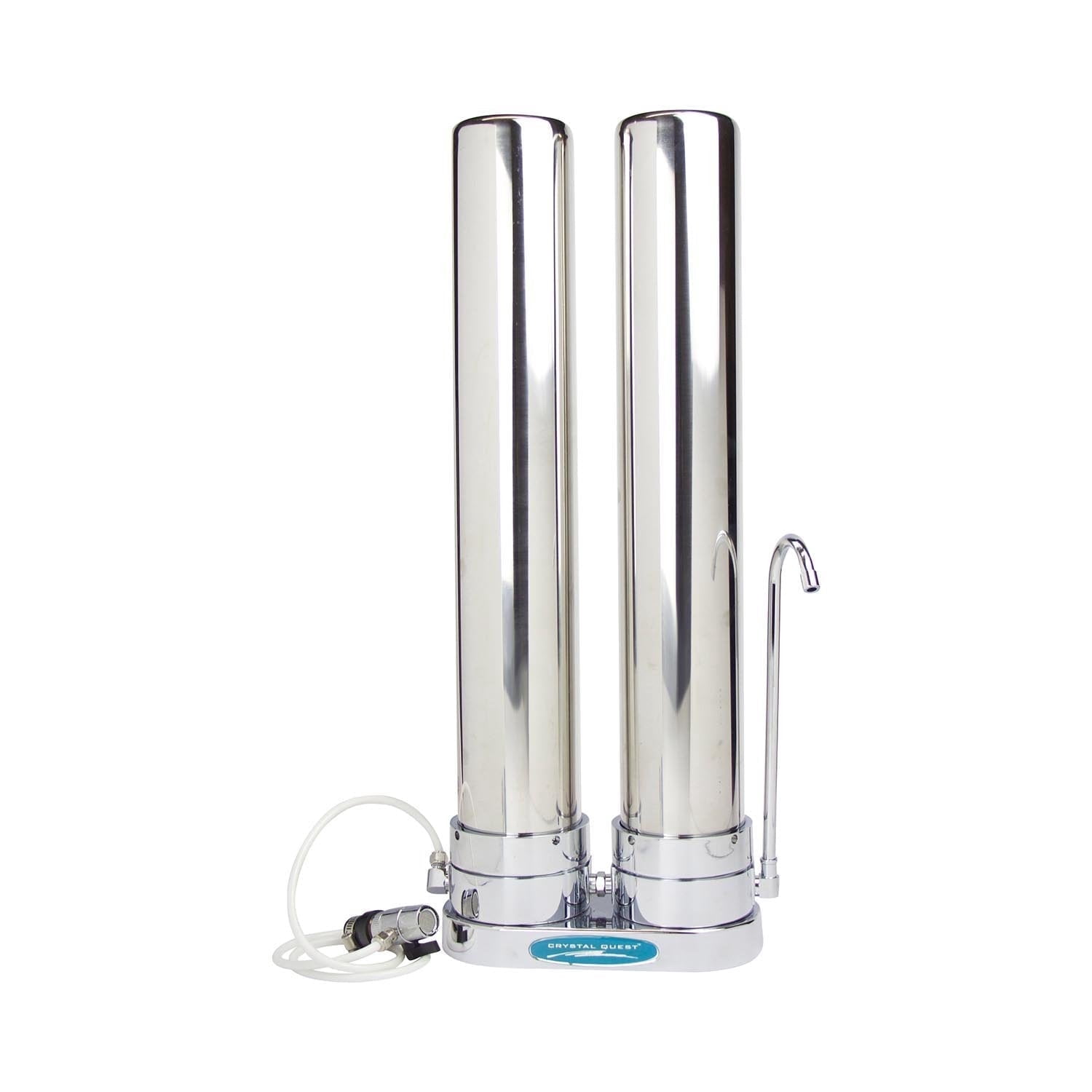 Crystal Quest 80,000 Gallon Countertop Water Filter System Double ...