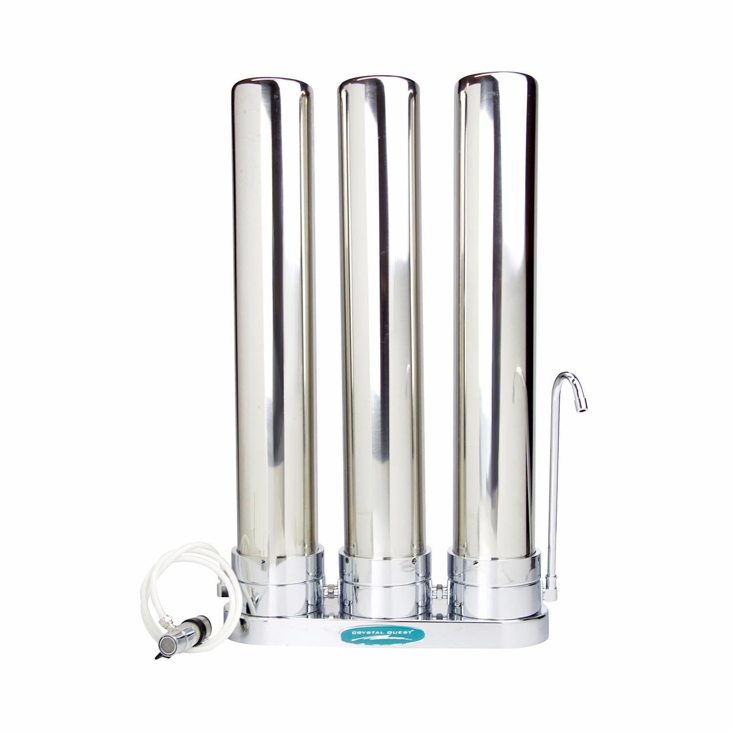 Crystal Quest 80,000 Gallon Countertop Water Filter System Triple ...