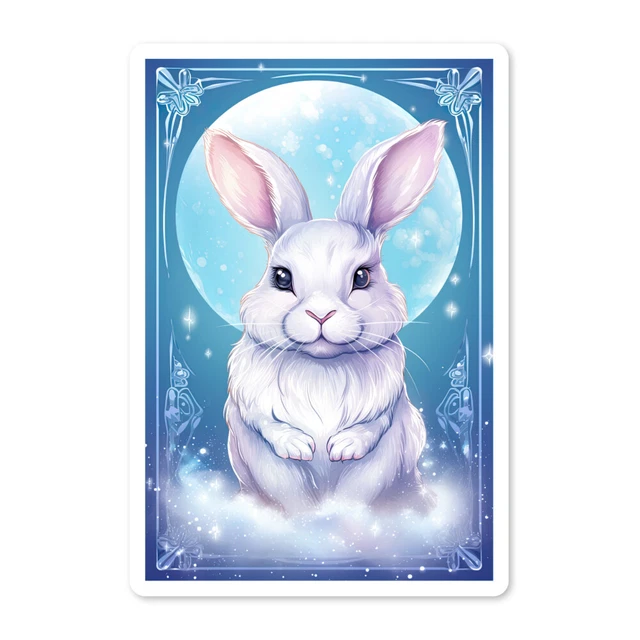 Crystal Rabbit Bunny Sticker, Scrapbook, Water Bottle, Laptop ...