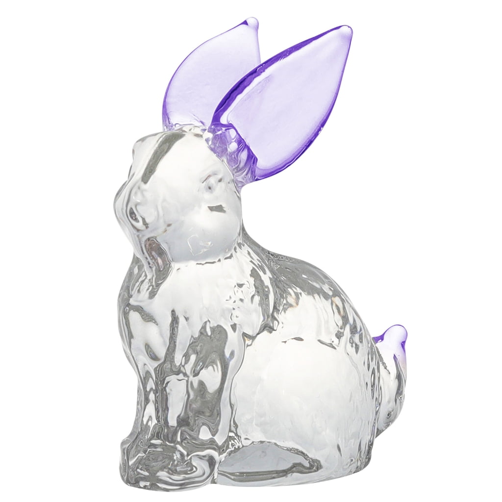 Crystal Rabbit Figurines Glass Animal Rabbits Statue Ornament Garden ...