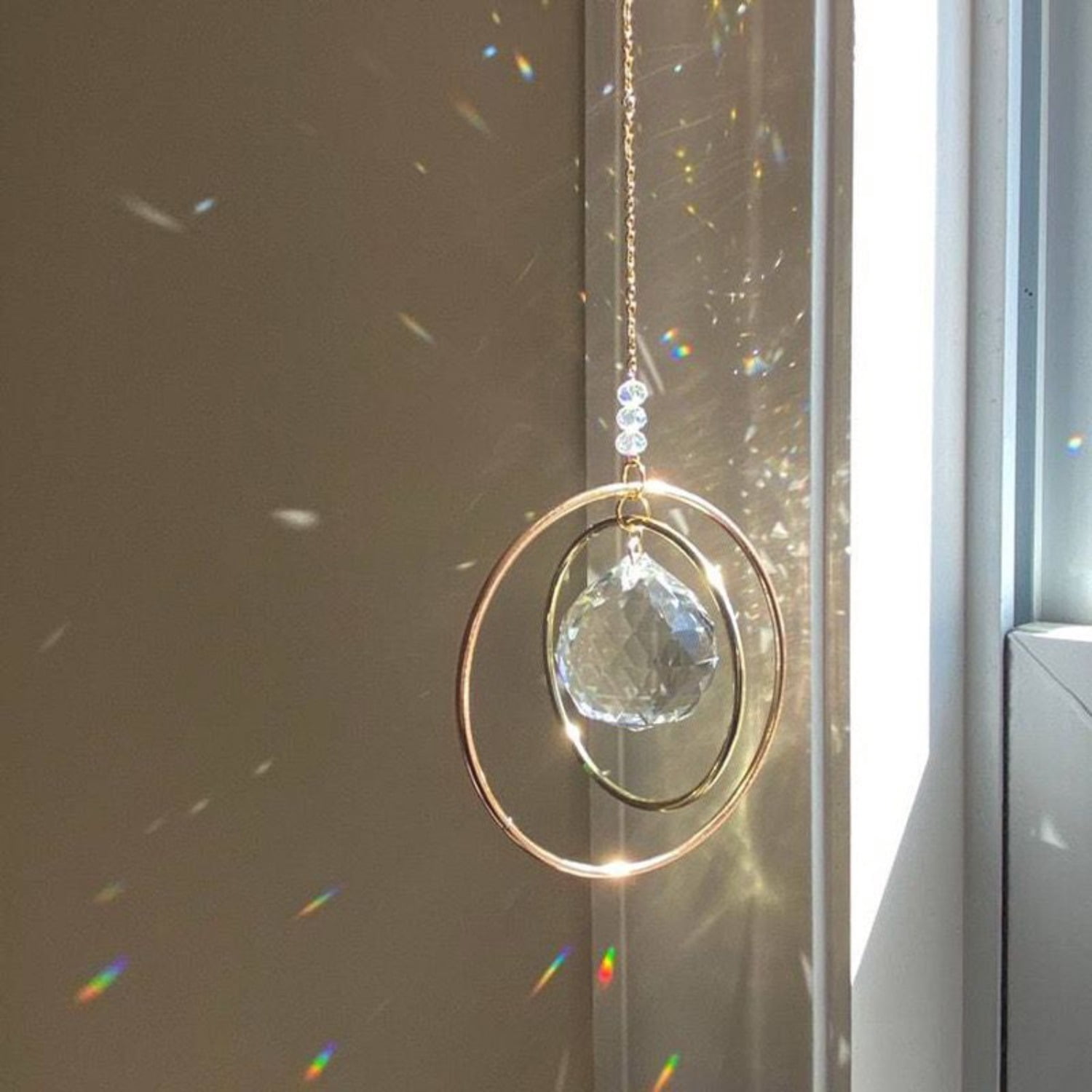 Crystal Rainbow Suncatcher Hanging Dreamcatcher Window Light Catcher ...