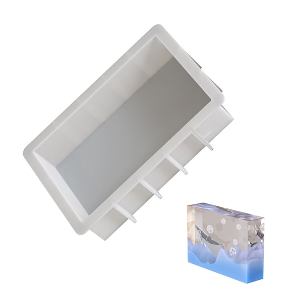 Crystal Resin Rectangular Book Stand Molds Large Silicone Crafting ...