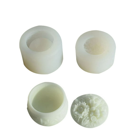 Crystal Resin Silicone Molds with Lid Birthday Rose Decorative Storage ...