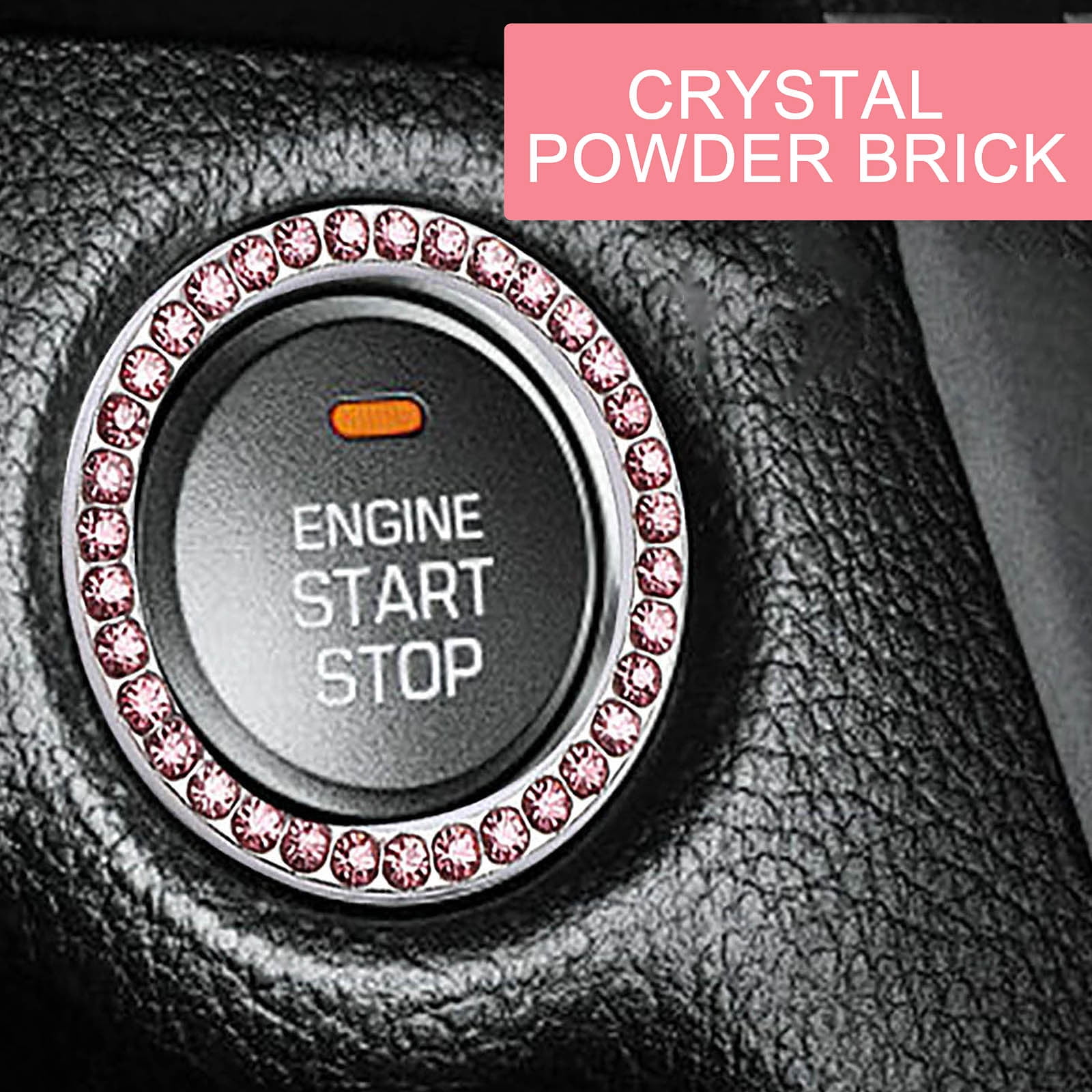 Crystal Rhinestone Car Engine Start Stop Decoration Ring, Bling Car ...