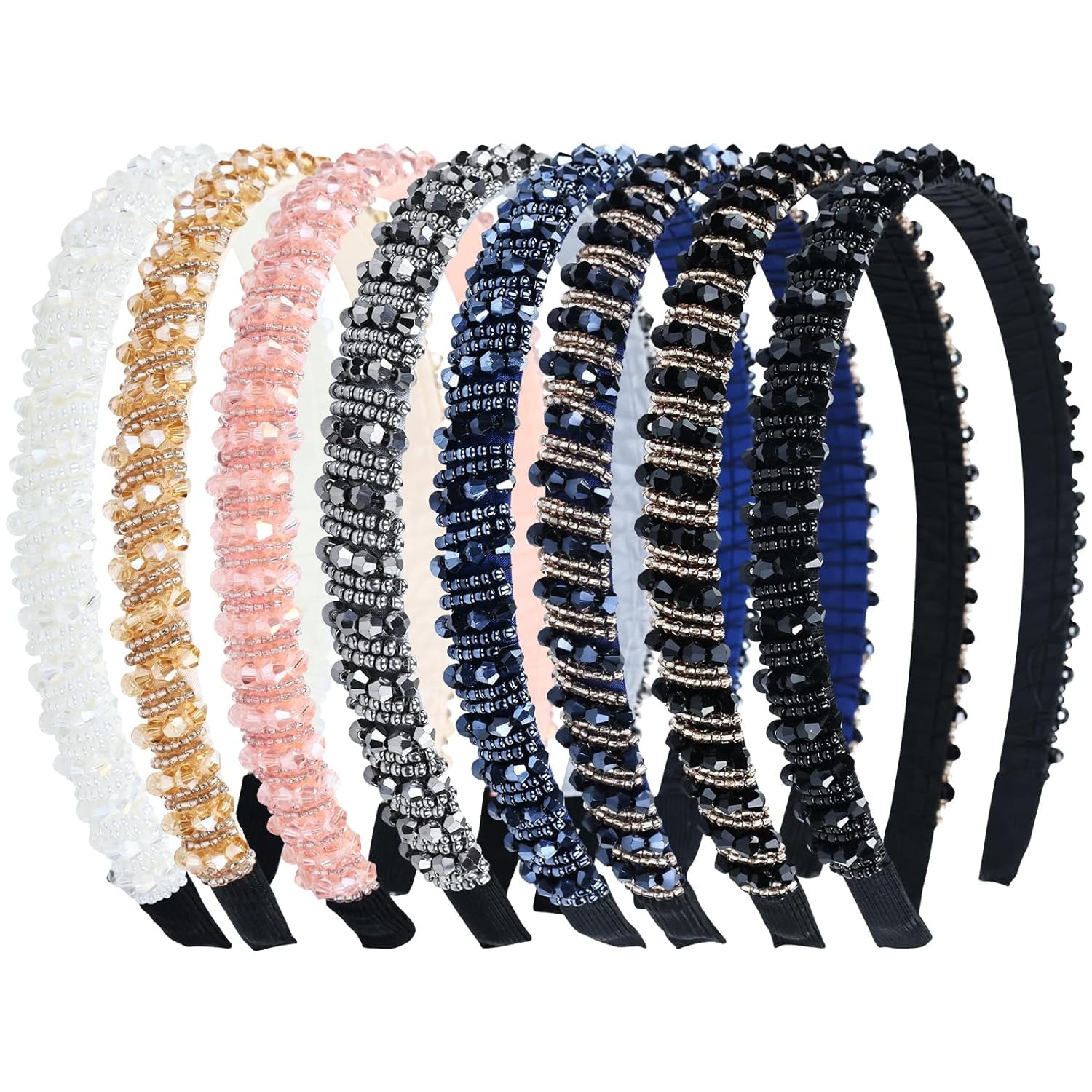 Crystal Rhinestone Headband Beads Diamond Jeweled Sparkly Glitter Bling ...