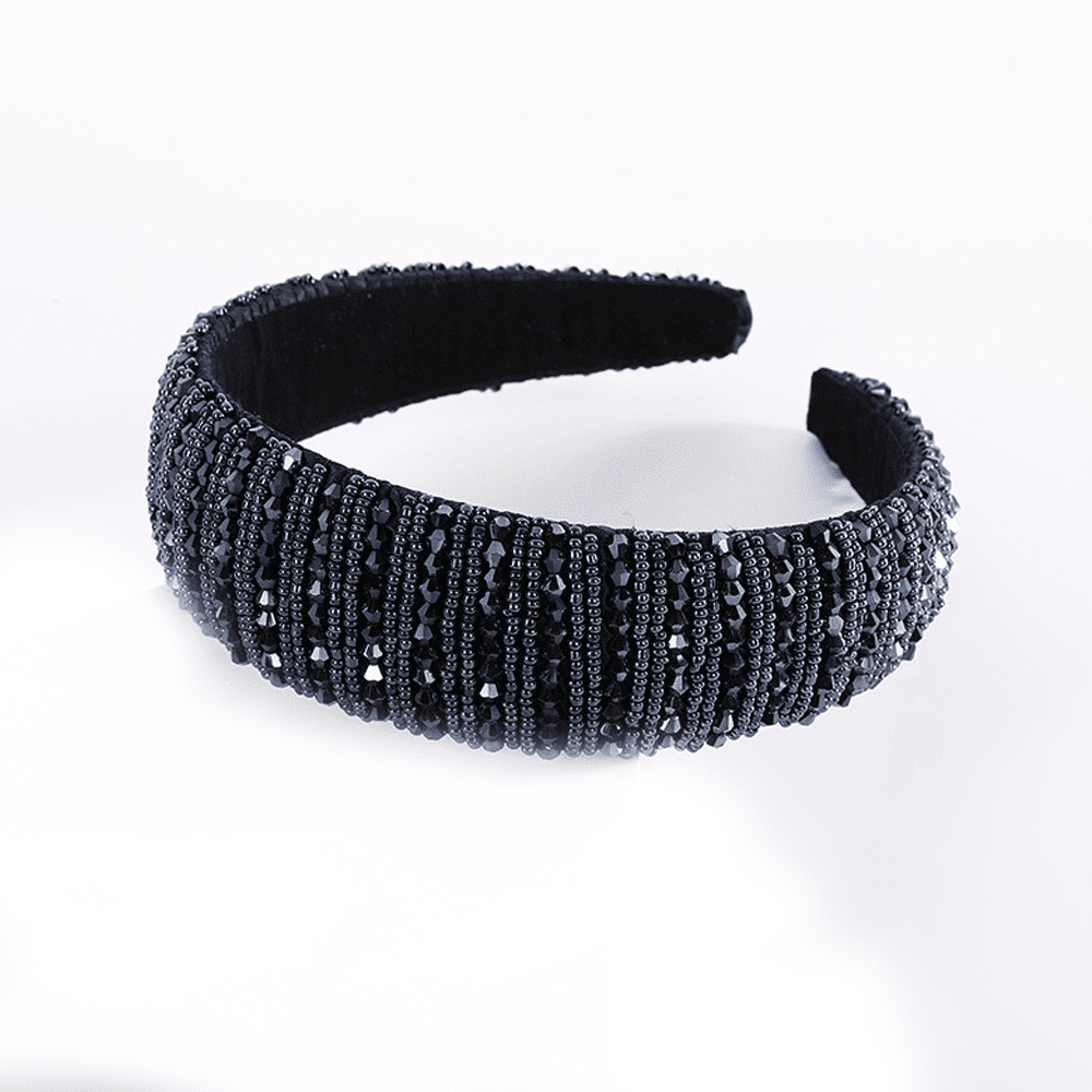 Crystal Rhinestone Padded Headbands for Women Beaded Crystal ...