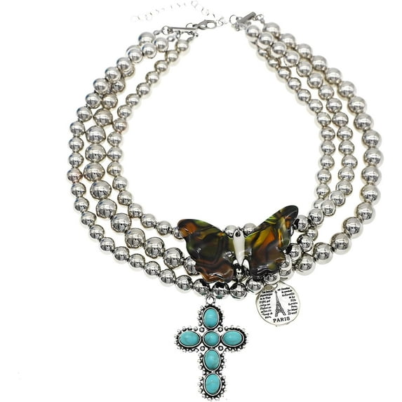 Crystal Rhinestone Pearl Choker Necklace And Earrings Set Cubic ...